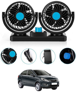 RKPSP 12V Car Double Head Fan Dashboard/360 Degree Rotatable/2 Speed ...