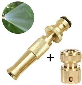 Adhvika Brass WaterHose Nozzles Pipe For Gardening And Washing brass ...