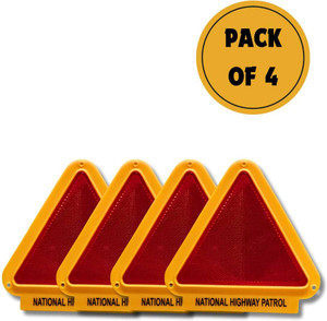 Autocastle PACK OF 4 PV EMERGENCY WARNING REFLECTIVE TRIANGLE FOR ALL ...