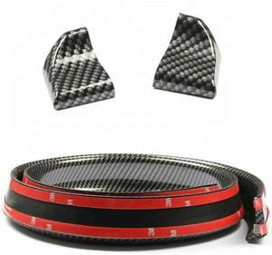 SONSOU arbon Finish Trimmable Car Spoiler Car Lip Spoiler with Dual ...