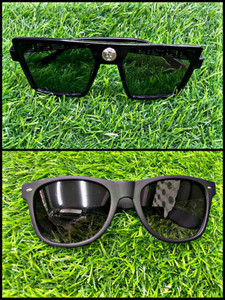 Men Fancy Sunglasses Sunglass combo white=black Black Car Sunglass Clip ...