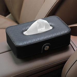 HANNEA Car Tissue Paper Holder PU Leather Car Tissue Holder Backseat ...