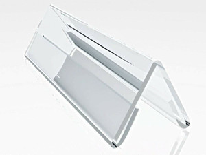 Designholic Acrylic Clear 2-Sided Display Option V-Shaped Desk Name ...