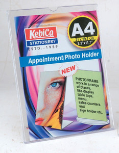 Kebica Acrylic Sign Holder L Shape Double Sided Portrait Display Stand ...