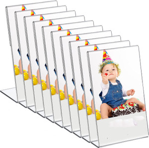 KINJAY Transparent QR code scanner Card Display Stand Menu Holder Tent ...