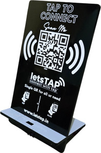 LETSTAP Smart NFC Stand with QR Code | Tap or Scan | Self Setup Card ...