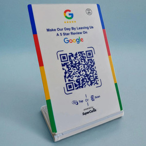 SuperCards Google Review NFC Standee with QR Code | High Quality ...