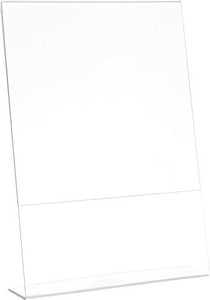 KINJAY A4 Acrylic QR Code Display Stand Paper Holder and Sign Holder L ...