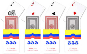 GULABSONS EXPRESS 555 PLASTIC COATED PAPER PLAYING CARDS 555 (SET OF 4 ...