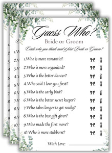 The Decor Cycle Pack of 20, Guess who Bride or Groom - Pack of 20 ...