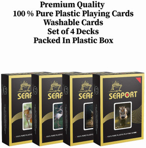 Seaport Premium Plastic Playing Cards (Set of 4 Decks) - Premium ...