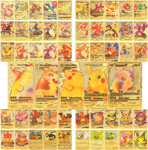 MARS Pokemon Gold Cards Foil Cards V star V max V Collection Rare Cards ...