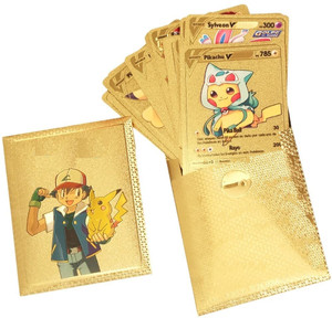 Funkey Pokemo Cards 10 Pcs Golden Foil V Series Vmax GX Rare - Pokemo ...