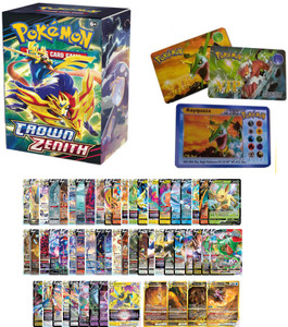 TCG Crown Zenith Tin with 56 non repetitive V, Vmax, Vstar cards with 3 ...