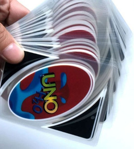 TopToys Plastic Clear Customized Uno Playing Card - Plastic Clear ...