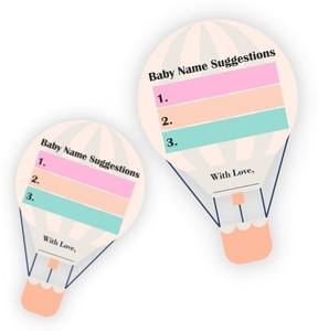 The Decor Cycle Baby Shower Special, Babys Name Suggestion Card Game in ...