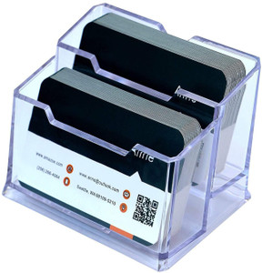 Flipkart.com | VATTU Business Card Holder 2 Tiers Acrylic Visiting Card ...