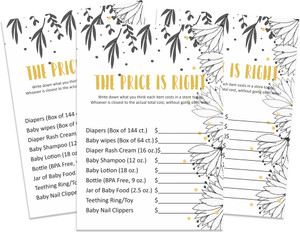 Inkdotpot The Price Is Right Baby Shower Game Cards Bird Theme Party ...