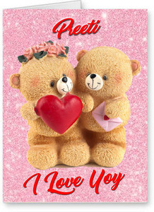 Midas Craft I Love You Preeti Greeting Card Price in India - Buy Midas ...
