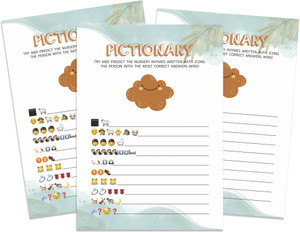 Inkdotpot 50 Pcs Collection Pictionary Baby Games Party Balloons Theme ...