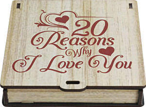 Wenzel 20 Reasons Why I Love You Surprise Wooden Box Greeting Card ...