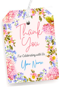 Yellow Nuts Your Custom Name Thank You Tags Stickers For Birthday ...