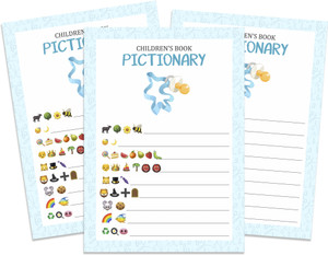 Inkdotpot 50 Pcs Baby Shower Game Children Books Pictionary Baby Cot ...