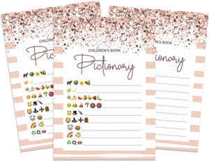 Inkdotpot 50 Pcs Baby Shower Game Children Books Pictionary Confetti ...