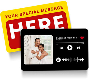 fairus Memory Wallet Card with Your Photo, Song and Scannable Spotify ...