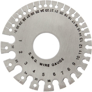 A TO Z TOOLS Round AWG SWG Wire Thickness Measurer Tester Ruler Gauge ...