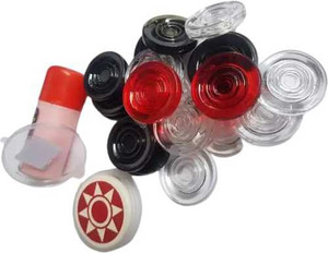 UTE SPORTS 6mm Transparent Crystal Carrom Coins Set (Pack of 20) with ...