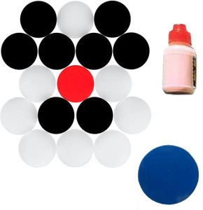 cabrio Carrom Board 6MM Acrylic Plastic Coins with Striker & Powder ...