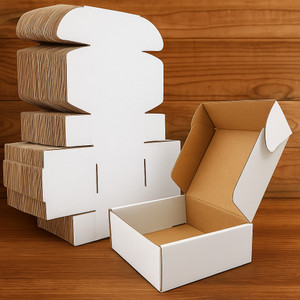 Agwan Self-Locking Box Craft Paper Tiny Corrugated Cardboard Boxes ...