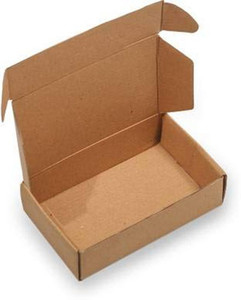 zyrah Self-Locking Box Cardboard 3Ply Brown 6X4X1.5 Inch Corrugated ...