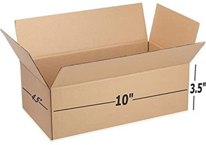 Decospace Corrugated Cardboard Box Packing box Size: 10X4.5X3.5 inches ...