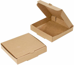 zyrah Self-Locking Box Cardboard 3PLY 12X8X2 BROWN PIZZA BOXES 25 PCS ...