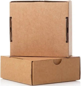 Agwan Self-Locking Box Craft Paper White Flap Cardboard Box 4x4x1.5 – 3 ...