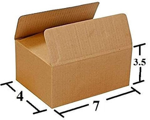 SecureShip Corrugated Cardboard 3 Ply Strong 7 x 4 x 3.5 Inches Carton ...