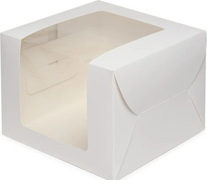 Pack Master Cake Box Paper Tall Cake Box 1 1/2 kg, Tier Cake 10x10x8 IN ...