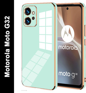 VAPRIF Back Cover for Motorola Moto G32, Golden Line Premium Soft ...