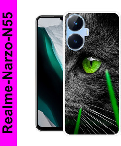 MD CASES ZONE Back Cover for Realme Narzo N55 4G / RMX3710 Black cat ...