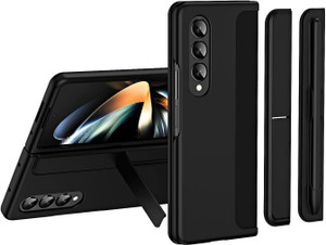 FIEUSCHE Back Cover for Galaxy Z Fold 4 Ultra Slim Stand and Pen ...