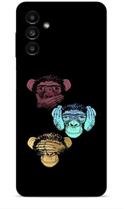 SILENCE Back Cover for ( Three Colorful Monkey )Designer Printed Mobile ...