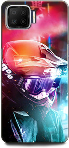 INDICRAFT Back Cover for OPPO F17 BIKE, RIDER, NEON, HELMET, GLOW ...