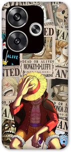 NDCOM Back Cover for POCO F6 5G Anime One Piece Wanted Luffy Printed ...