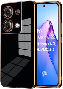 VAPRIF Back Cover for OPPO Reno8 Pro 5G, Golden Line, Premium Soft ...