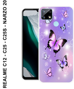 MOBECARE Back Cover for REALME C12 BUTTERFLY, GLITTER, COOL, UNIQUE ...