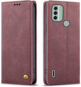 XSHIELD Flip Cover for Nokia C31 Wallet-Genuine Leather- Card Holders ...