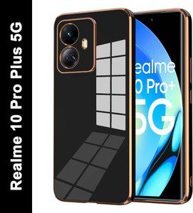 VAPRIF Back Cover for Realme 10 Pro Plus 5G, Golden Line, Premium Soft ...