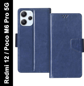 SBMS Flip Cover for Redmi 12, Redmi 12 4G, Redmi 12 5G, POCO M6 Pro 5G ...